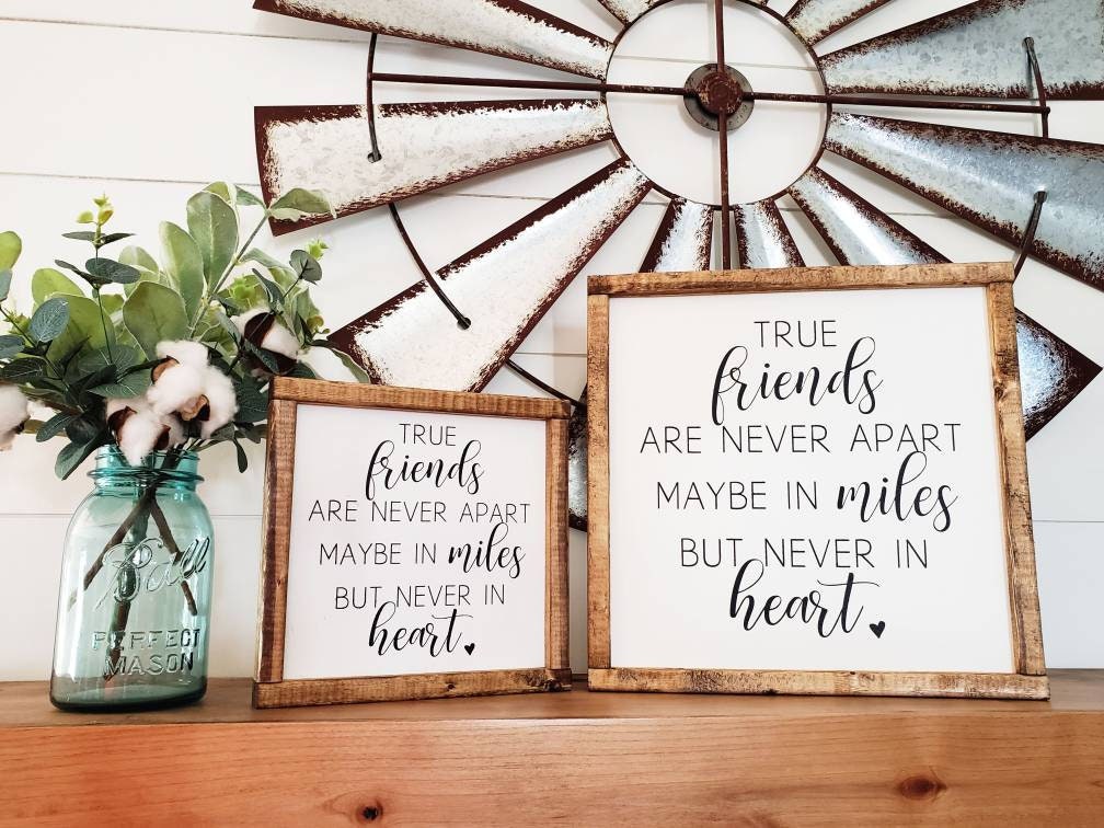 Friendship Gift Friend Sign Friendship Quote True Friends - Etsy