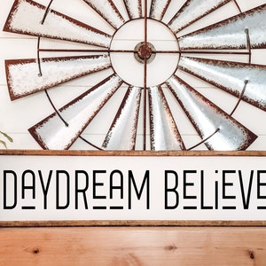 Daydream Believer Wood Sign, Boho Wall Decor, Framed Wooden Signs ...