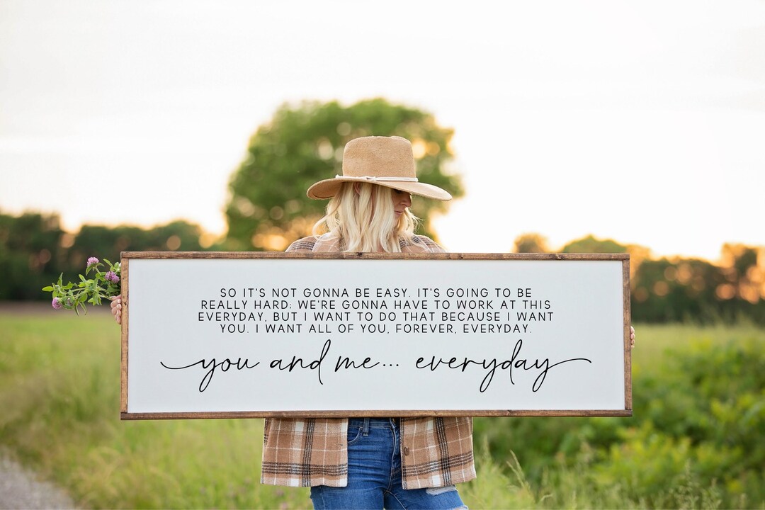 The Notebook Quote Wood Sign, Wedding Gift, Bedroom Wall Art ...
