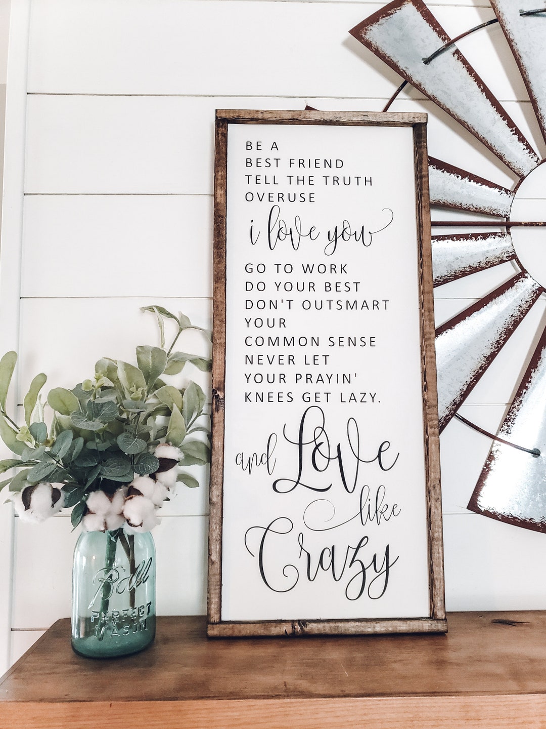 Love Like Crazy Sign, Framed Wood Sign, Bedroom Wall Art, Wedding Gift ...