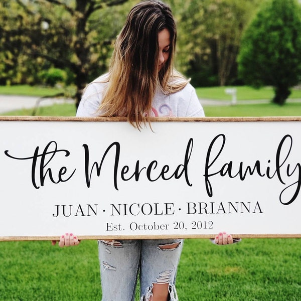 Family Established Sign - Etsy