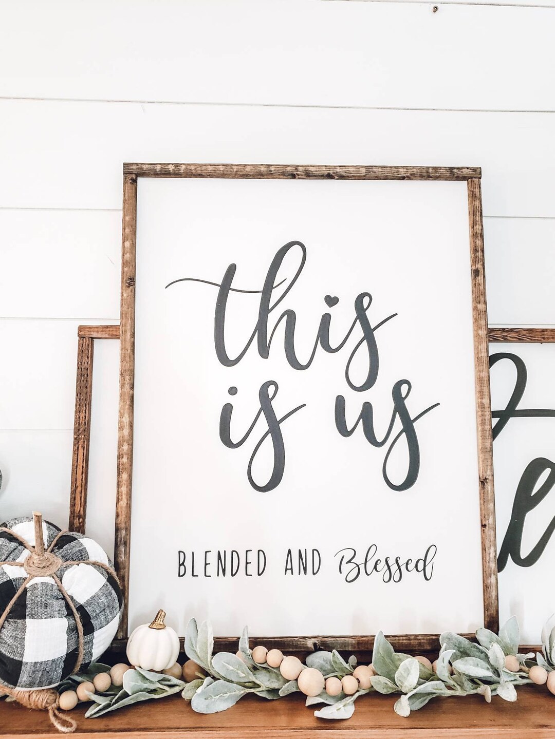 This is Us Sign, Blended and Blessed Sign, Blended Family Sign, Wood ...