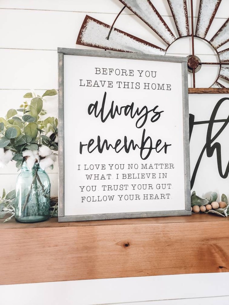 Before You Leave This Home Sign Always Remember Sign Wood | Etsy