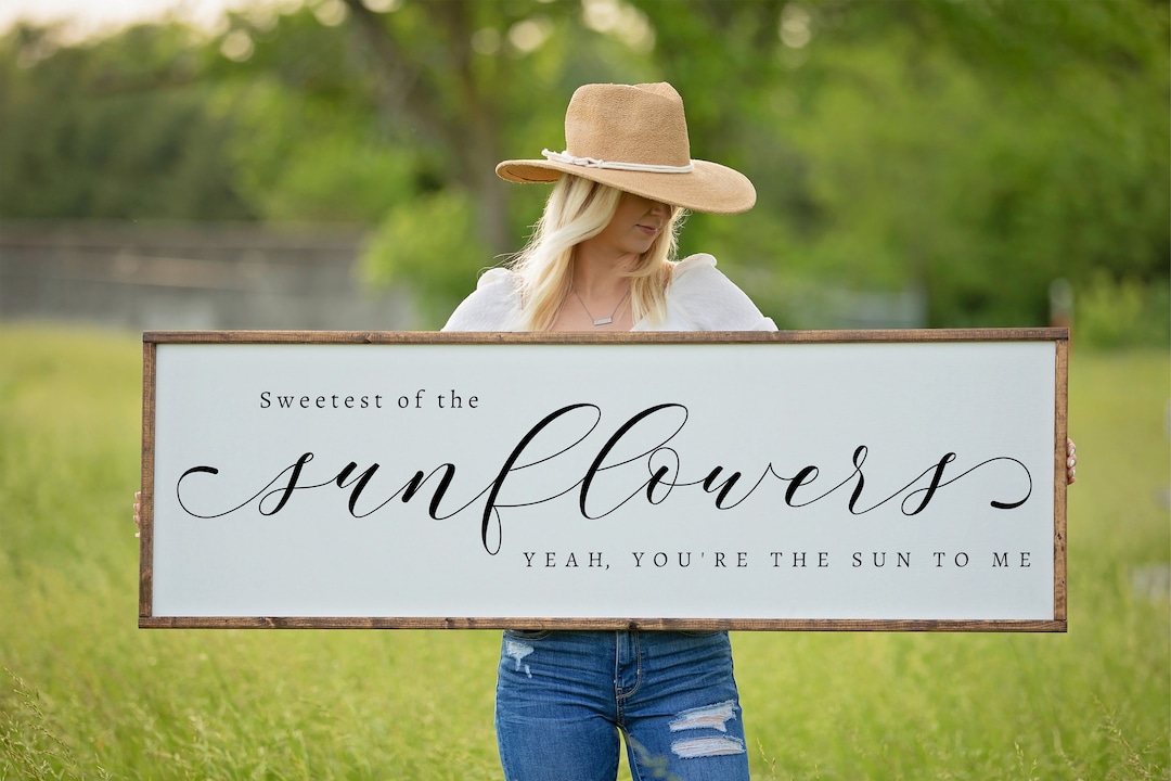 Sweetest of the Sunflowers, You're the Sun to Me Sign, Master Bedroom ...