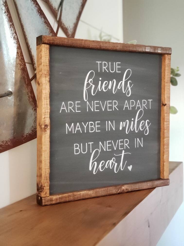 Friendship Gift Friend Sign Friendship Quote True Friends - Etsy