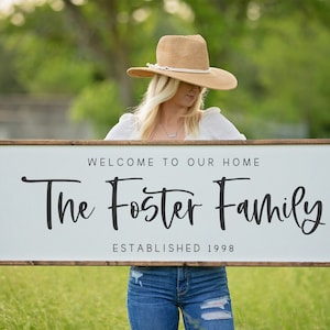Welcome to Our Home Sign, Last Name Sign, Family Established Sign ...
