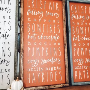 Fall Sign, Pumpkins Sign, Fall Decor, Fall Favorites Sign, Harvest ...
