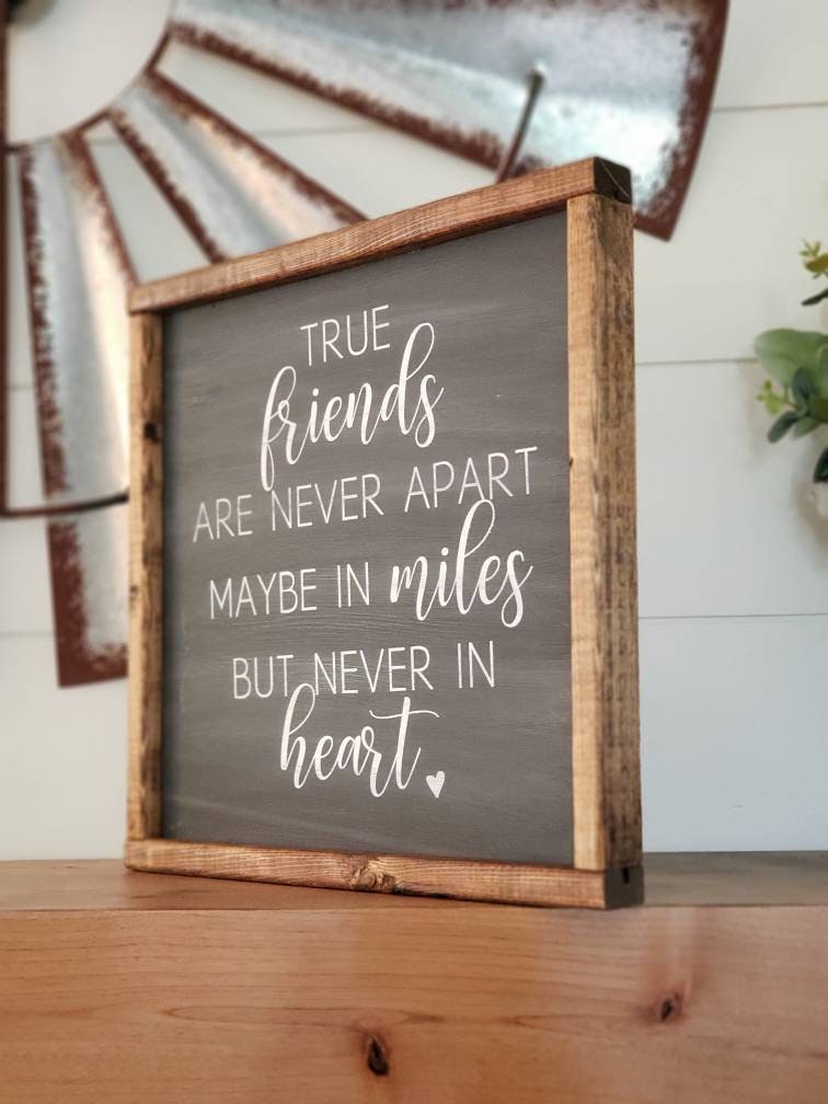 Friendship Gift Friend Sign Friendship Quote True Friends - Etsy