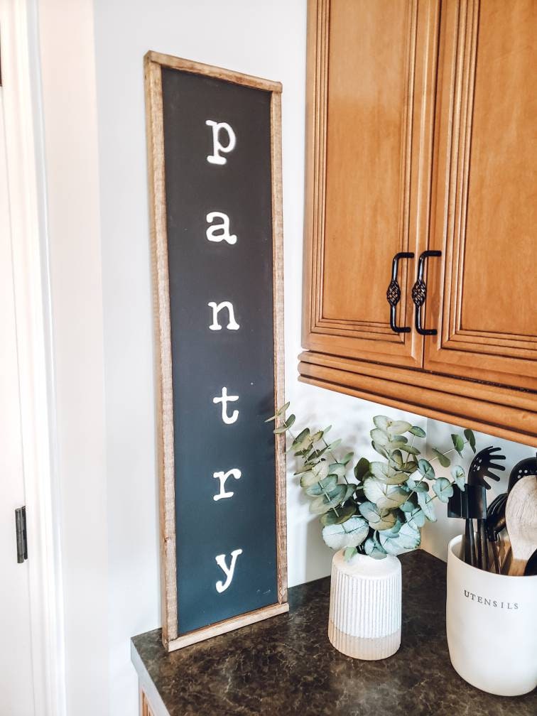 Pantry Sign Wood Sign Tall Kitchen Sign Farmhouse Sign | Etsy