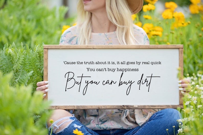 Buy Dirt Sign Above Bed Sign Wood Sign Country Music - Etsy