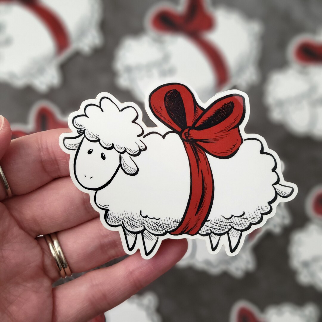 Present Lamby Lamb Vinyl Sticker - Etsy