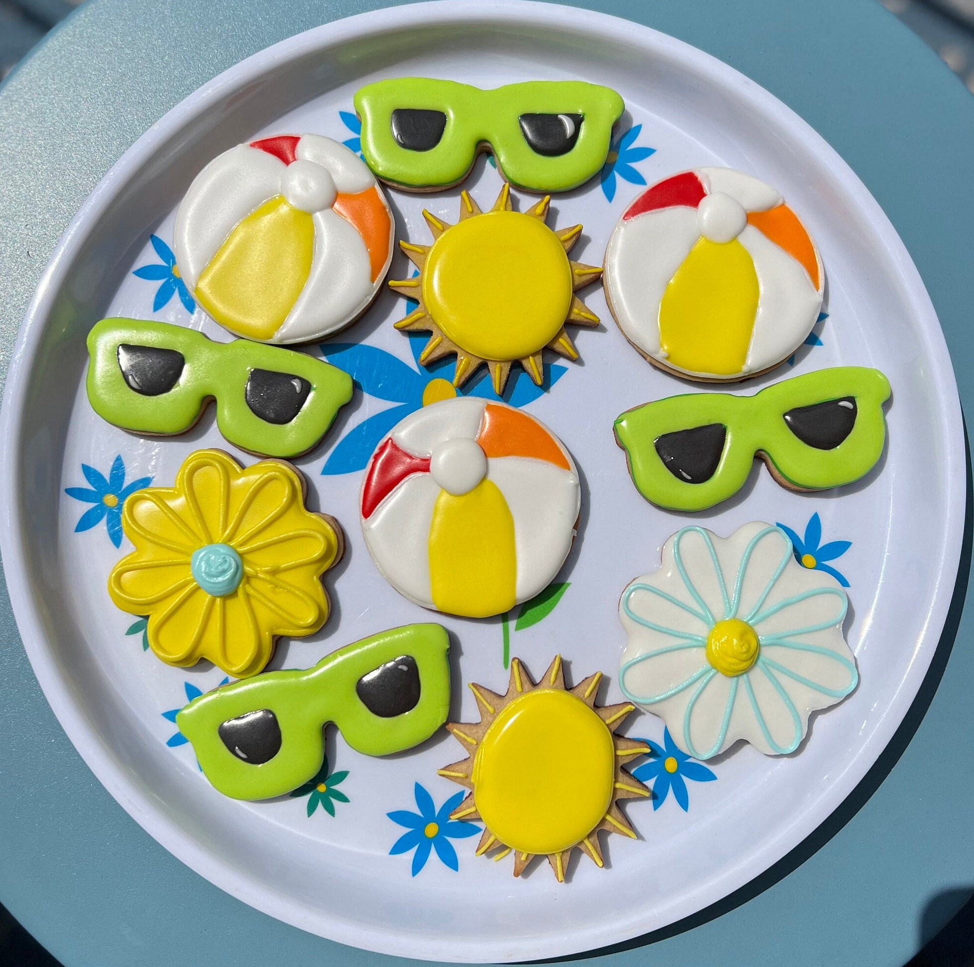 Summer Time- Happy Summer- Summer Themed Decorated Sugar Cookie Bundle ...