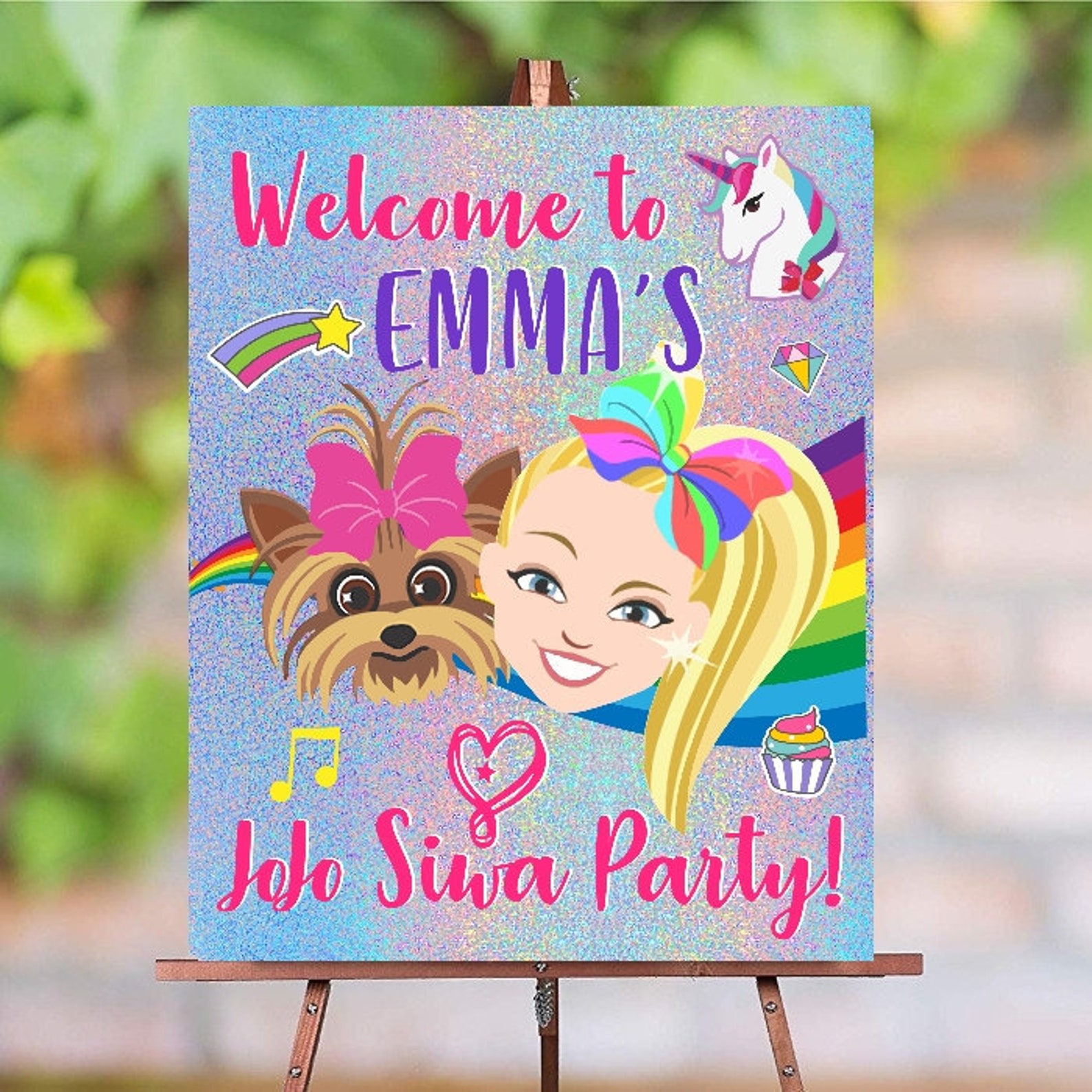 Jojo Siwa Party Welcome Sign or Backdrop 16 X 20 Printable PDF File ...