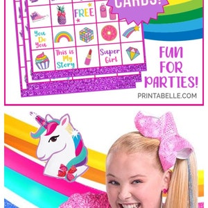 Jojo Siwa Bingo Printable Game - 10 Cards + a Calling Card - INSTANT ...
