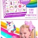 Jojo Siwa Bingo Printable Game 10 Cards a Calling Card INSTANT DOWNLOAD ...