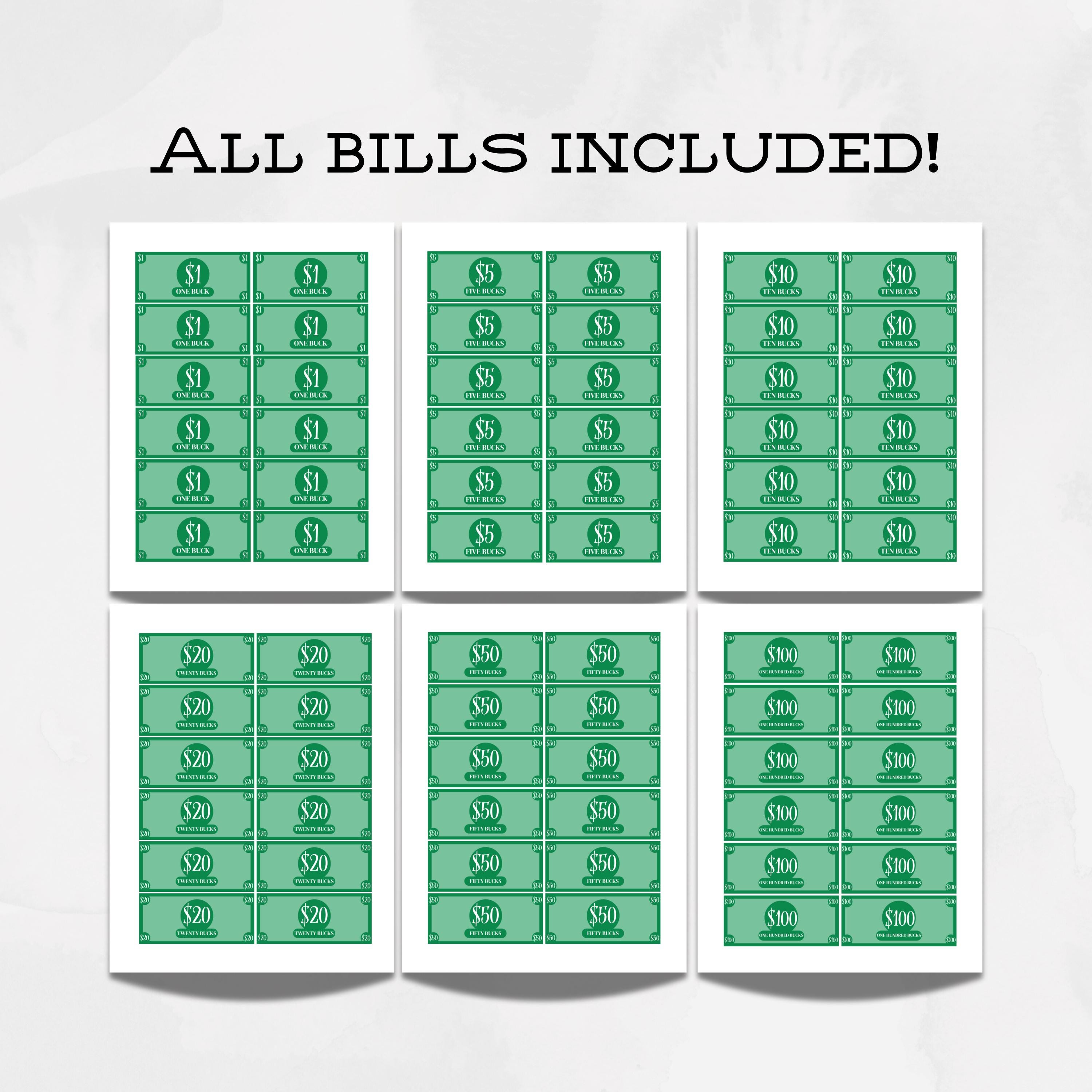 Play Money Printable Reward Bucks for Kids Classroom Homeschool Pretend ...