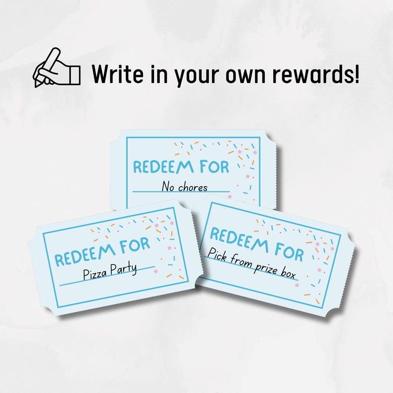 Coupon Book Printable Blank Card Tickets Sheet Gift Voucher PDF Instant ...