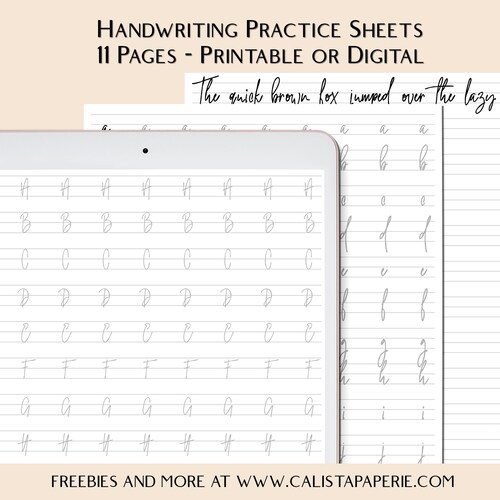 Printable Handwriting Practice Guide Neat Handwriting - Etsy