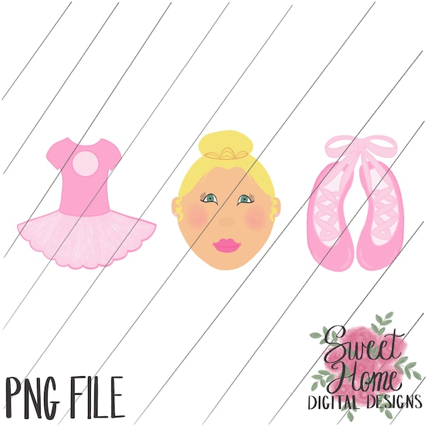 Blonde Ballerina Clipart - Etsy