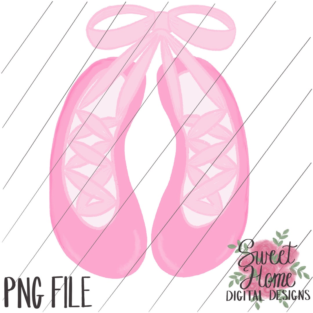 Ballerina Ballet Slippers Shoes PNG for Sublimation or Printing on ...