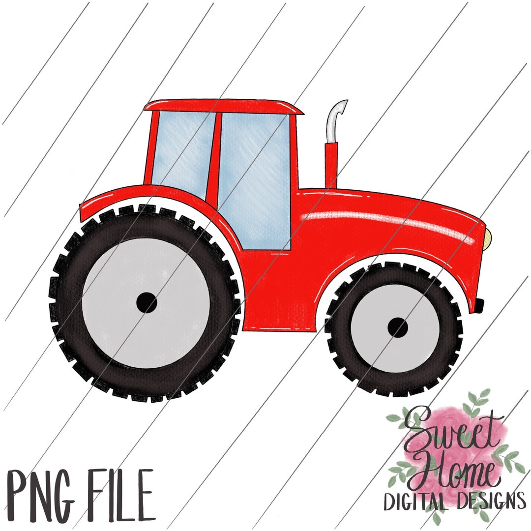 Red Tractor PNG for Sublimation or Printing on Inkjet Transfer or for ...