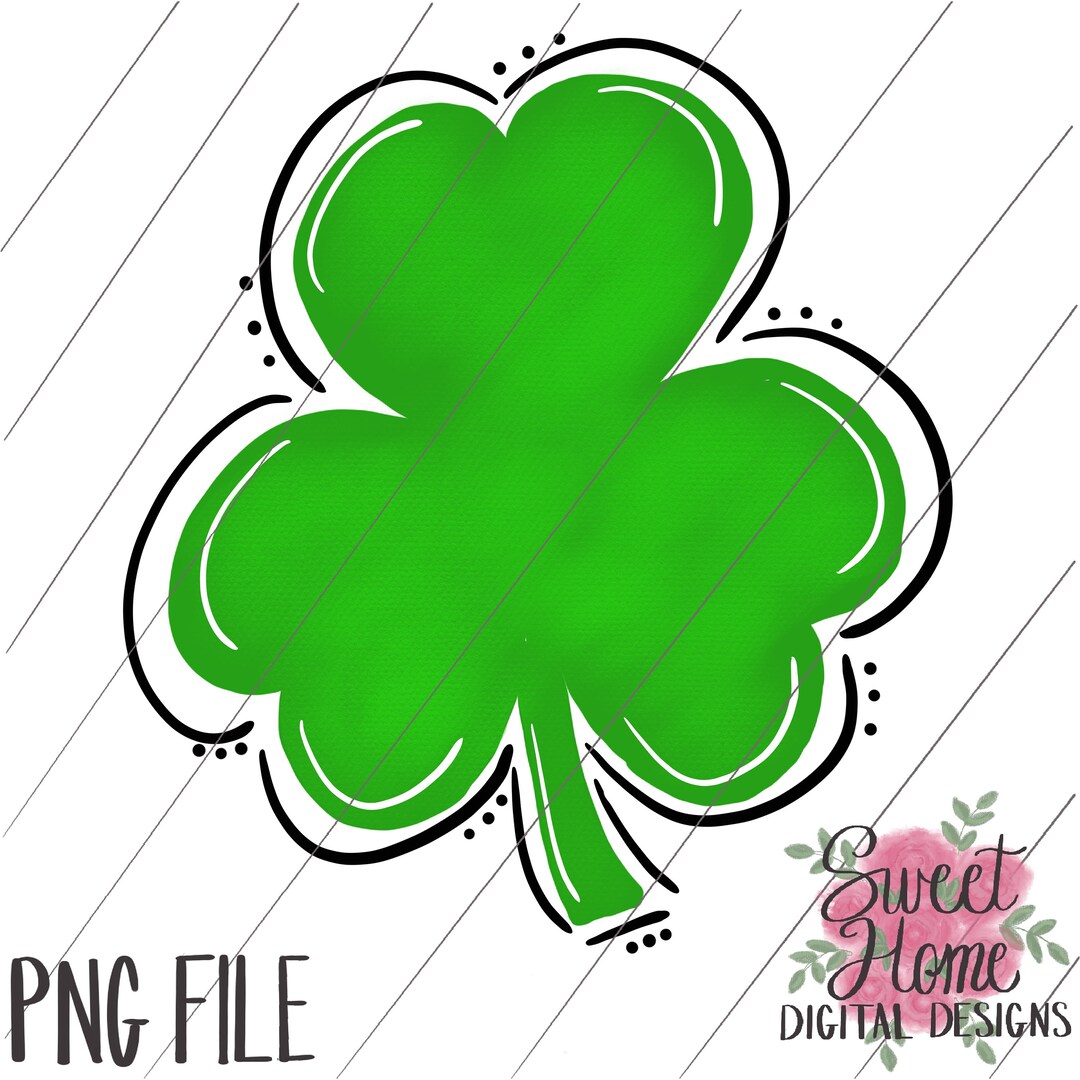 Whimsical Watercolor Shamrock Clover Saint St Patricks Day Printable ...