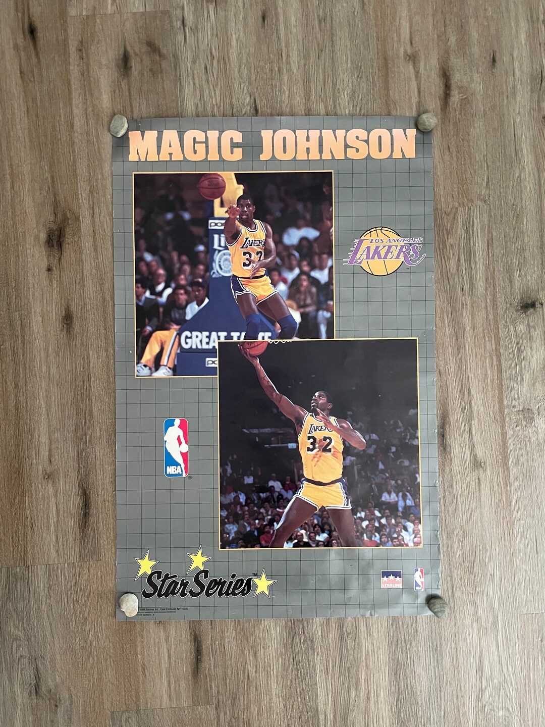 Vintage 1989 Los Angeles Lakers MAGIC JOHNSON Poster - Etsy