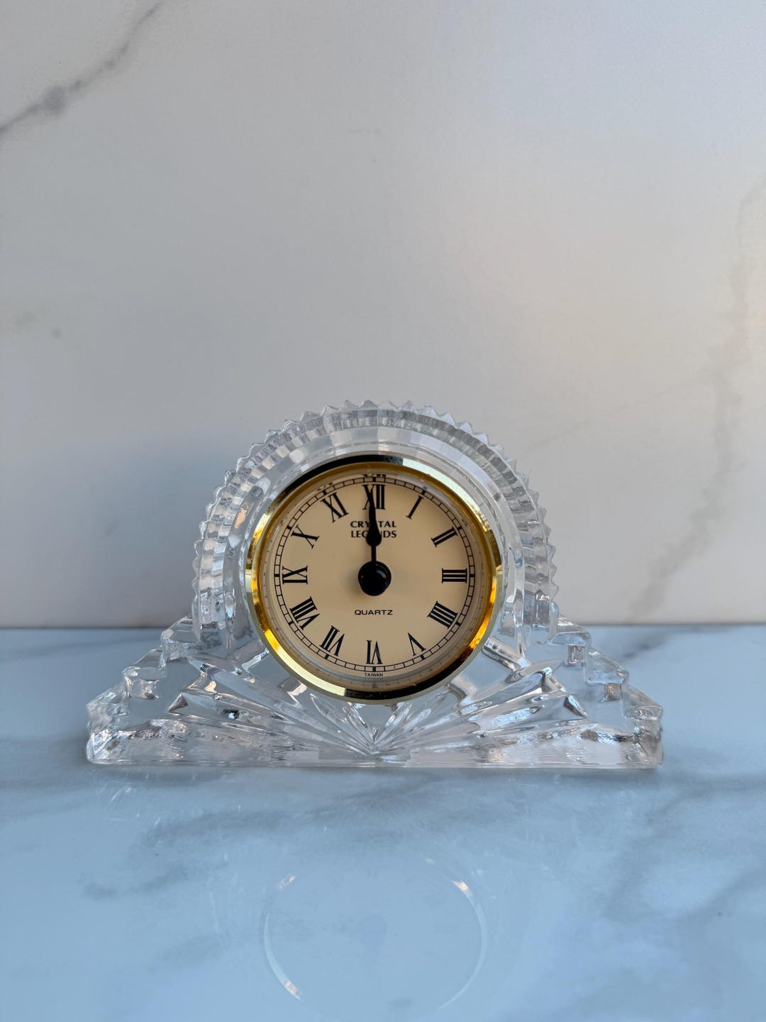 Vintage Crystal Legends by Godinger Quartz Clock 24 % Lead Crystal - Etsy