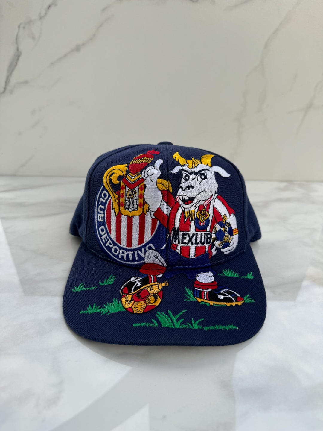 Vintage Rare Guadalajara Chivas Soccer Big Logo Mexico Sports Hat ...