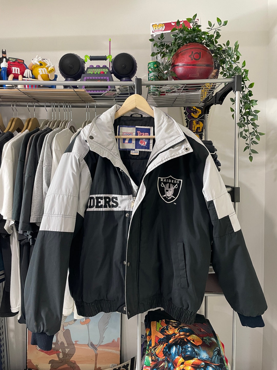 Vintage 90s Oakland Raiders Logo 7 Jacket - Etsy