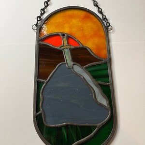 Sword in Stone Stained Glass Hanger - Etsy