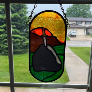 Sword in Stone Stained Glass Hanger - Etsy