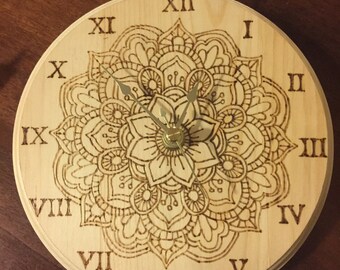 Mandala clock | Etsy