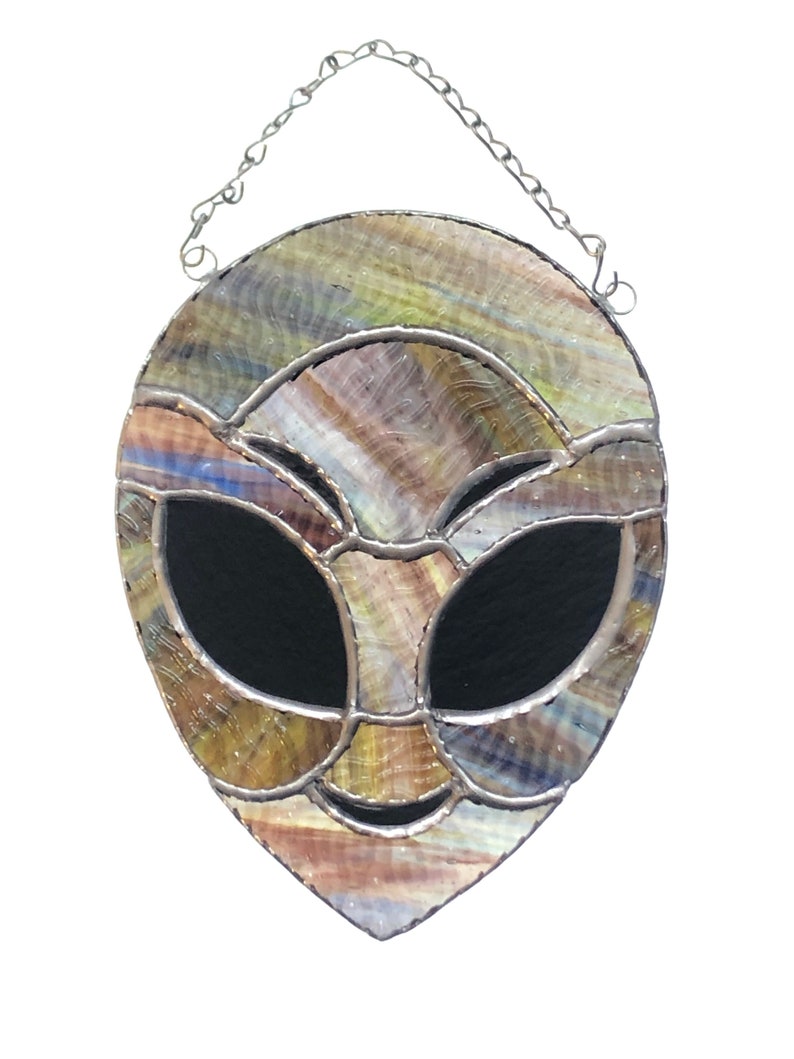 Alien Mask Stained Glass Suncatcher - Etsy