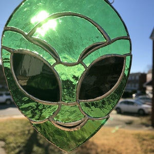 Alien Mask Stained Glass Suncatcher - Etsy