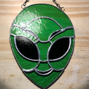 Alien Mask Stained Glass Suncatcher - Etsy