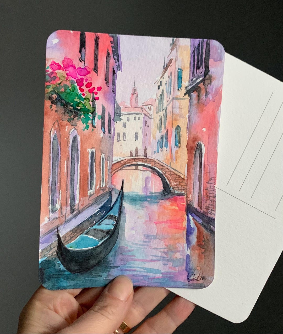 Venice Original Postcard Watercolour Cards Italy Cards Handmade ...