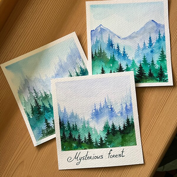 Watercolor Postcards - Etsy