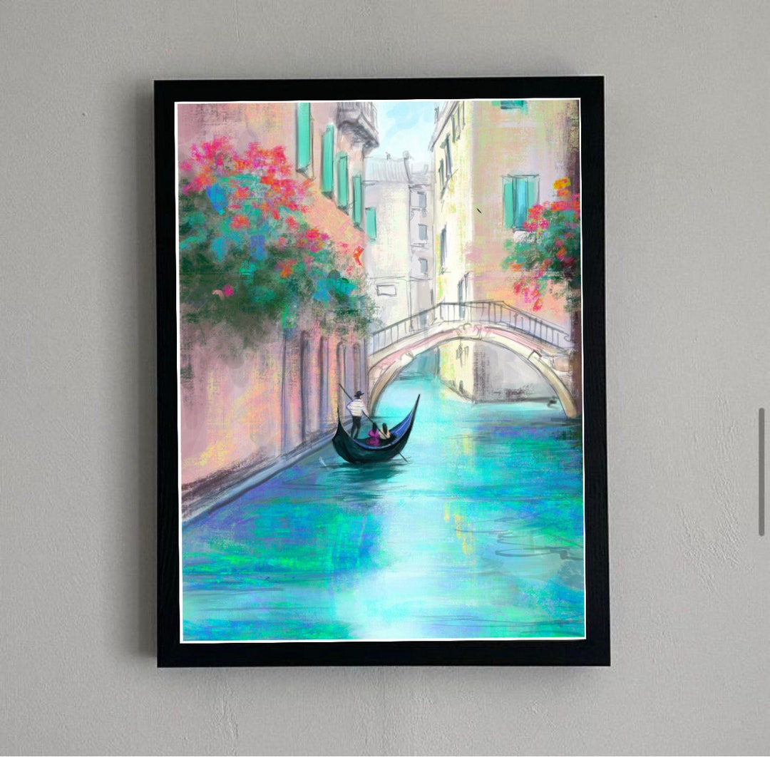 Venice Digital Painting Printable Artwork Wall Prints 35/55 Centimetres Wall Art Wall Decor ...