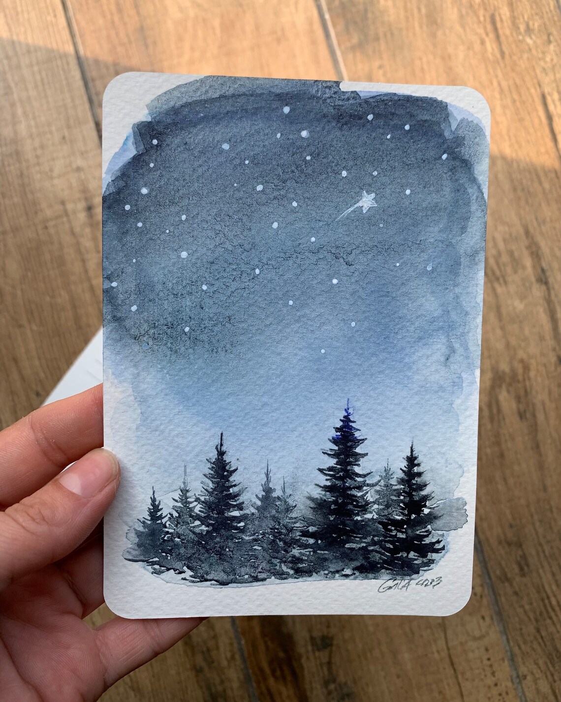 Original Watercolour Postcards Mysterious Forest Cards Gift Postcards ...