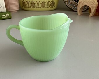 Jadeite Fire King Cream & Sugar Bowl Set Vintage Fire King Jane Ray ...