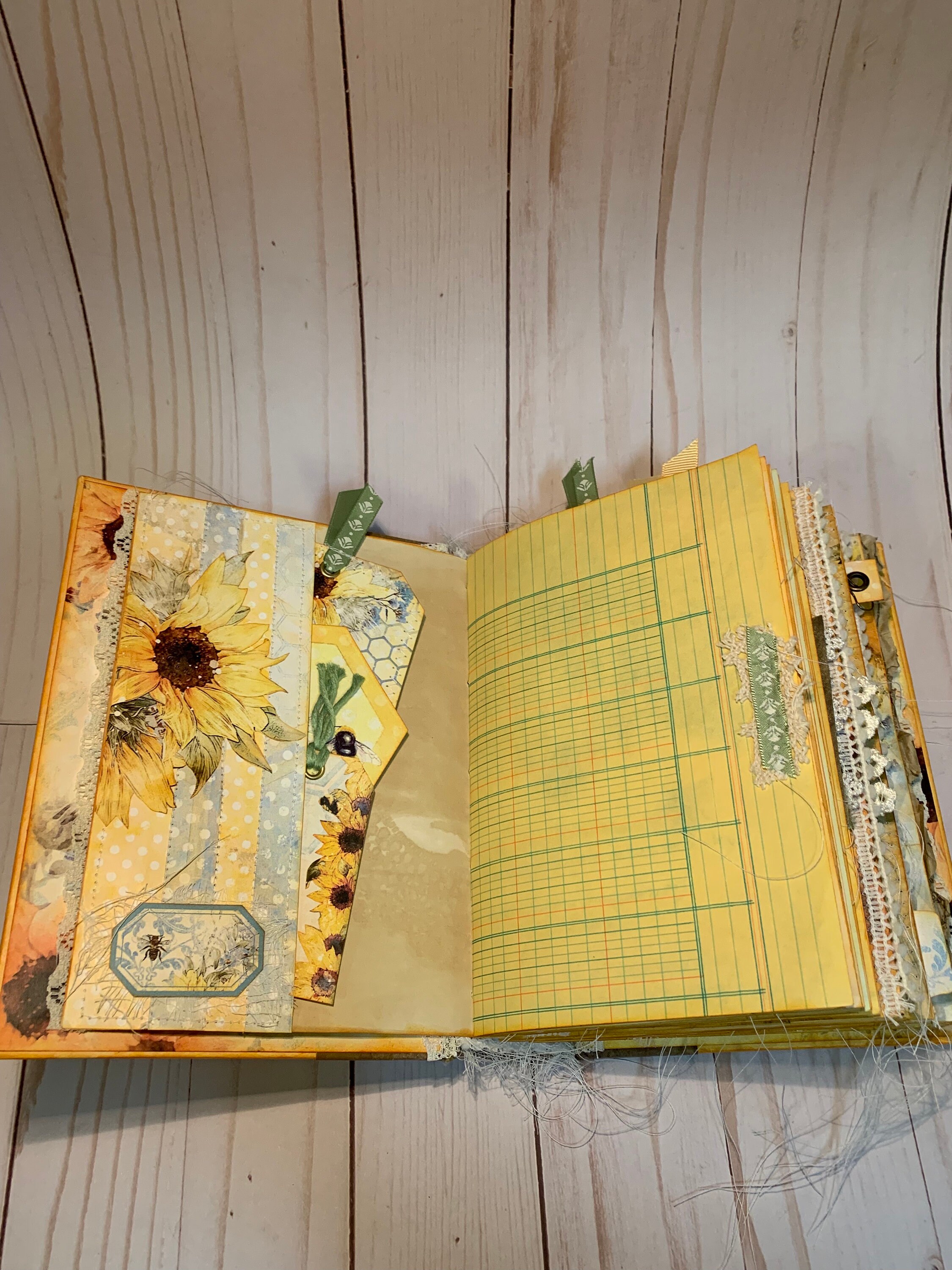 Darling Bee Handcrafted Junk Journal. One of a Kind Journal. - Etsy