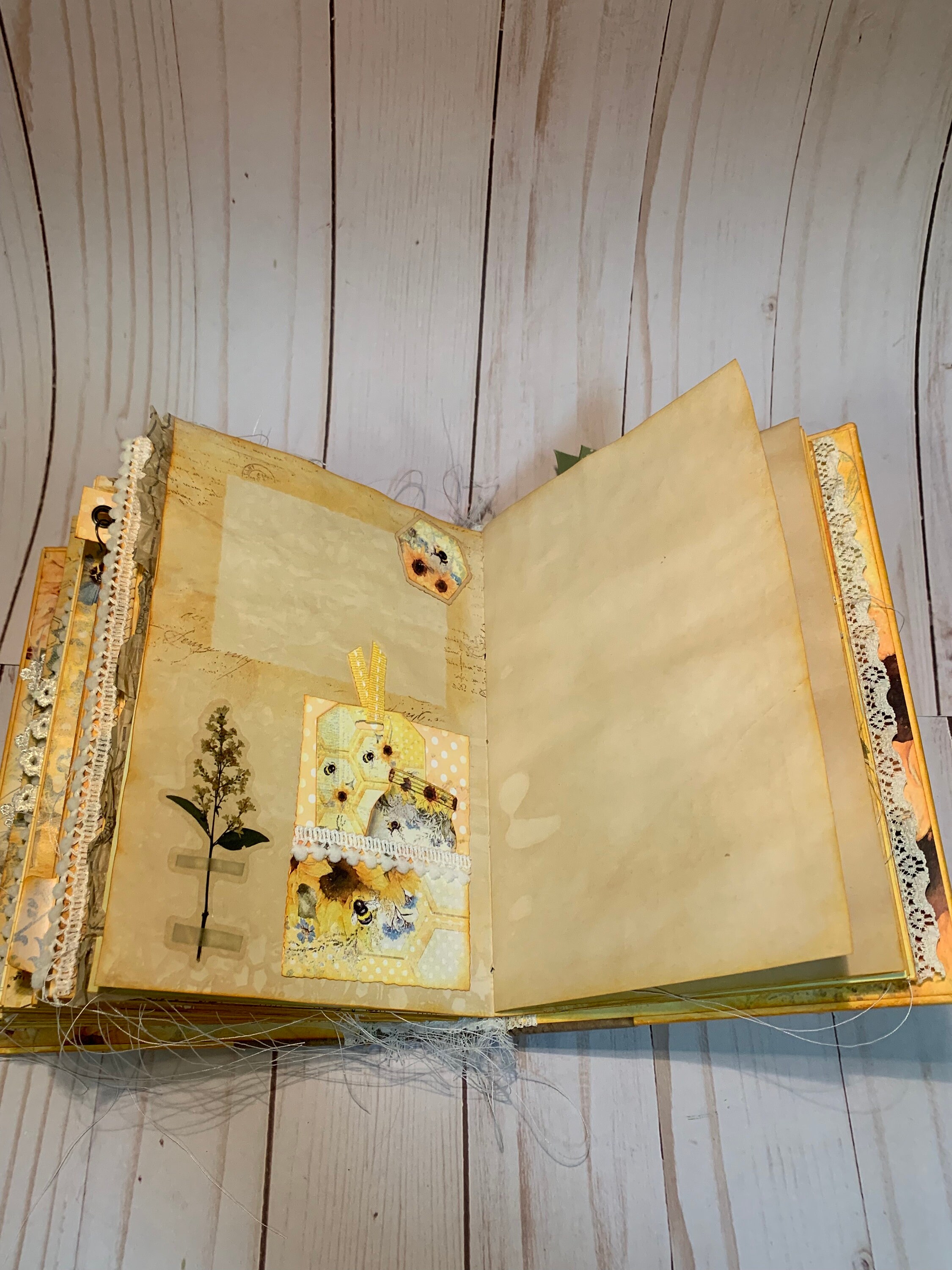 Darling Bee Handcrafted Junk Journal. One of a Kind Journal. - Etsy