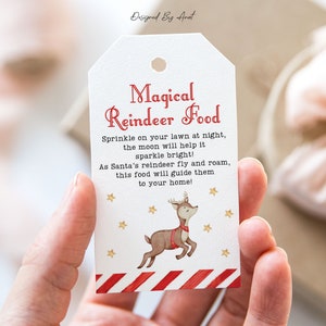 Magical Reindeer Food Christmas Eve Tag Printable Christmas - Etsy