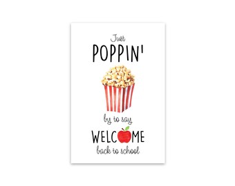 Popcorn Teacher Welcome Back - Etsy