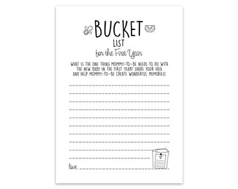 First Year Bucket List - Etsy