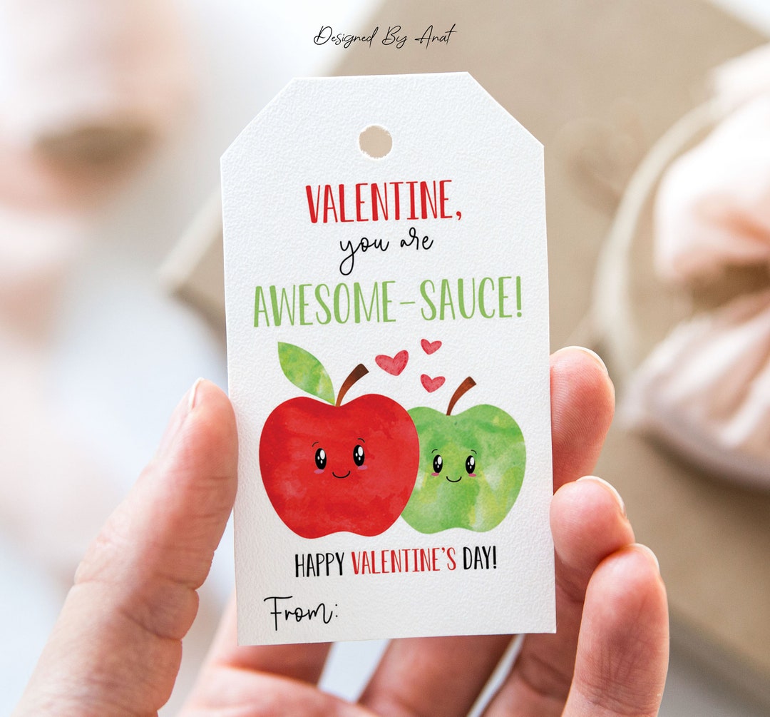 Valentine You Are Awesome-sauce Tag, Printable Happy Valentine's Day ...