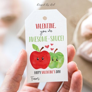 Valentine You Are Awesome-sauce Tag, Printable Happy Valentine's Day ...