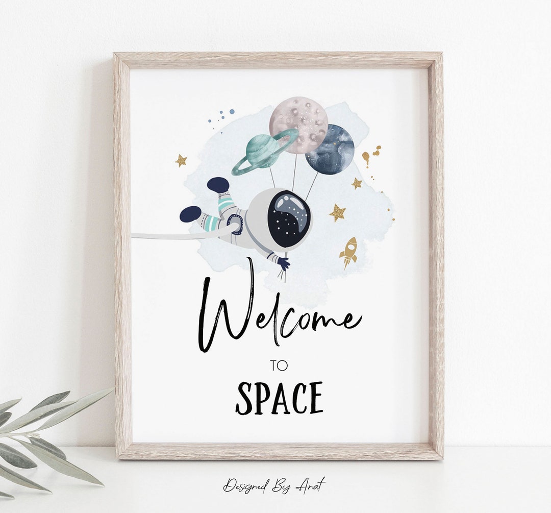 Outer Space Welcome Sign Welcome to Space Table Sign - Etsy