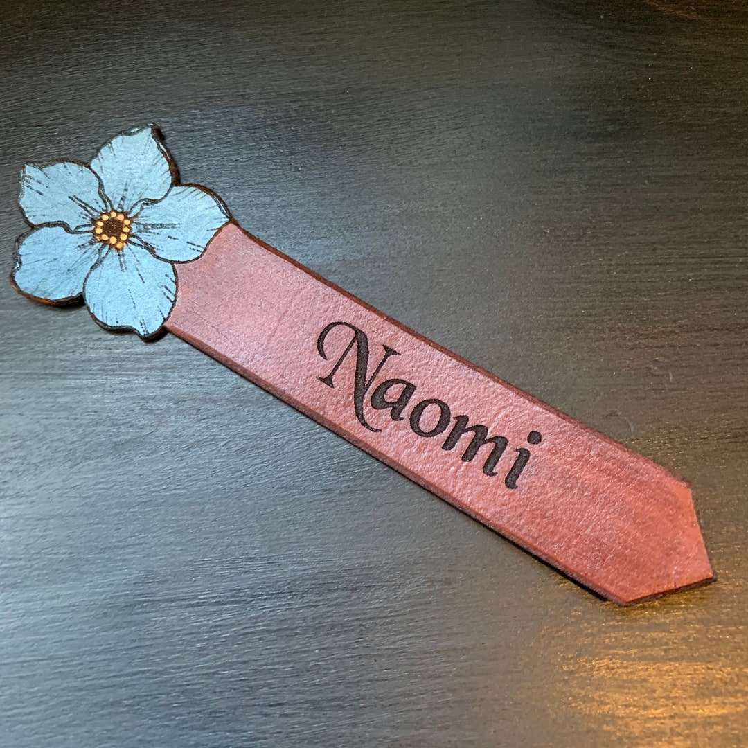 Forget Me Not Personalised Leather Bookmark - Etsy